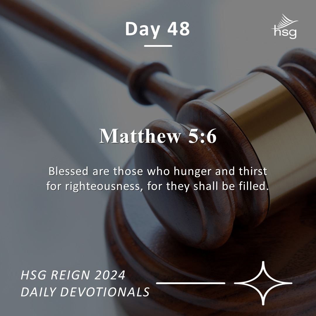 Day 48 – Matthew 5:6 - HSG | His Sanctuary of Glory